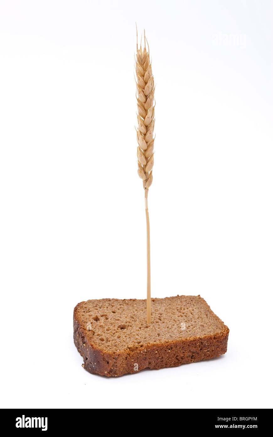 Slice bread with ear Stock Photo - Alamy
