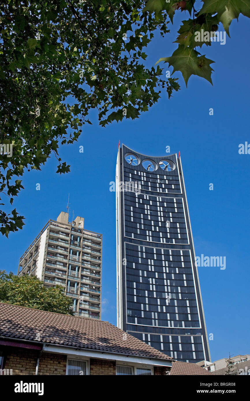 London,Elephant and Castle The Strata building, Walworth Road August ...