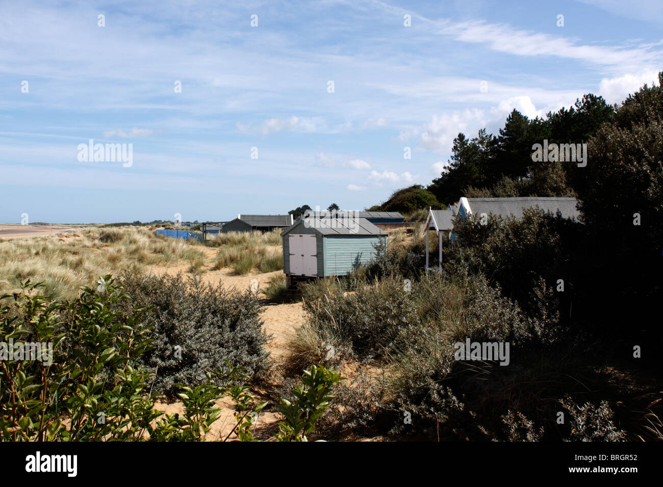 BEACHFRONT BEACH HUTS AT OLD HUNSTANTON. NORTH NORFOLK UK Stock Photo ...