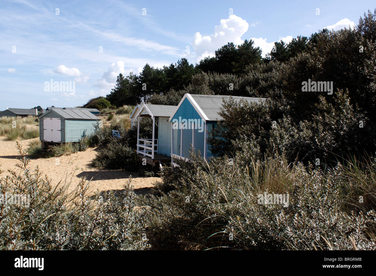 BEACHFRONT BEACH HUTS AT OLD HUNSTANTON. NORTH NORFOLK UK Stock Photo ...