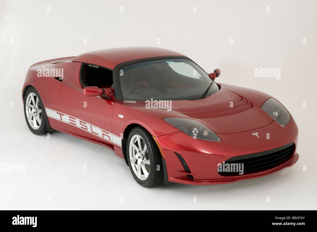 Tesla red car hi-res stock photography and images - Alamy