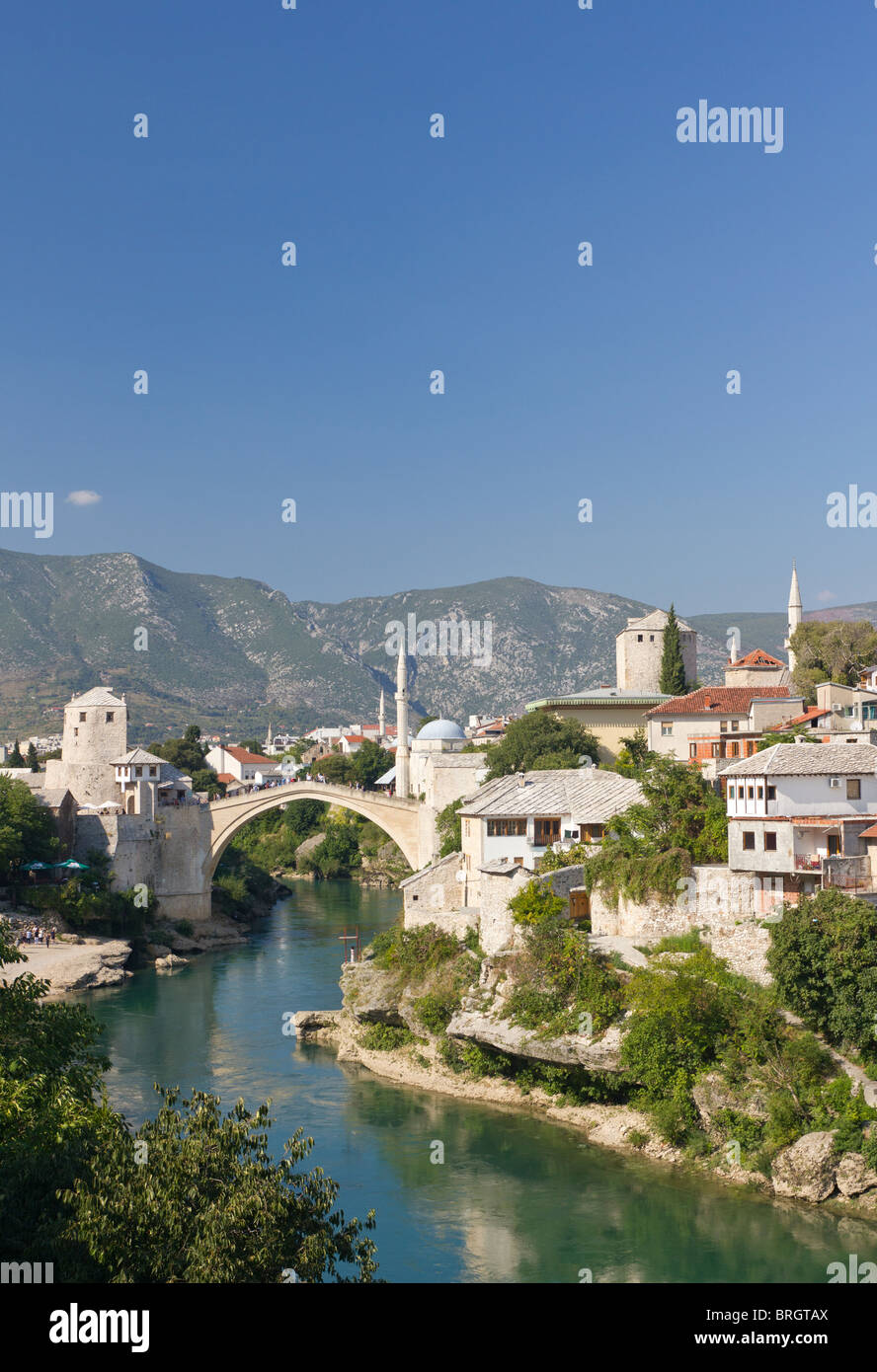 Stari Most, the Famous Old Bridge in Mostar, Bosnia and Herzegovina ...