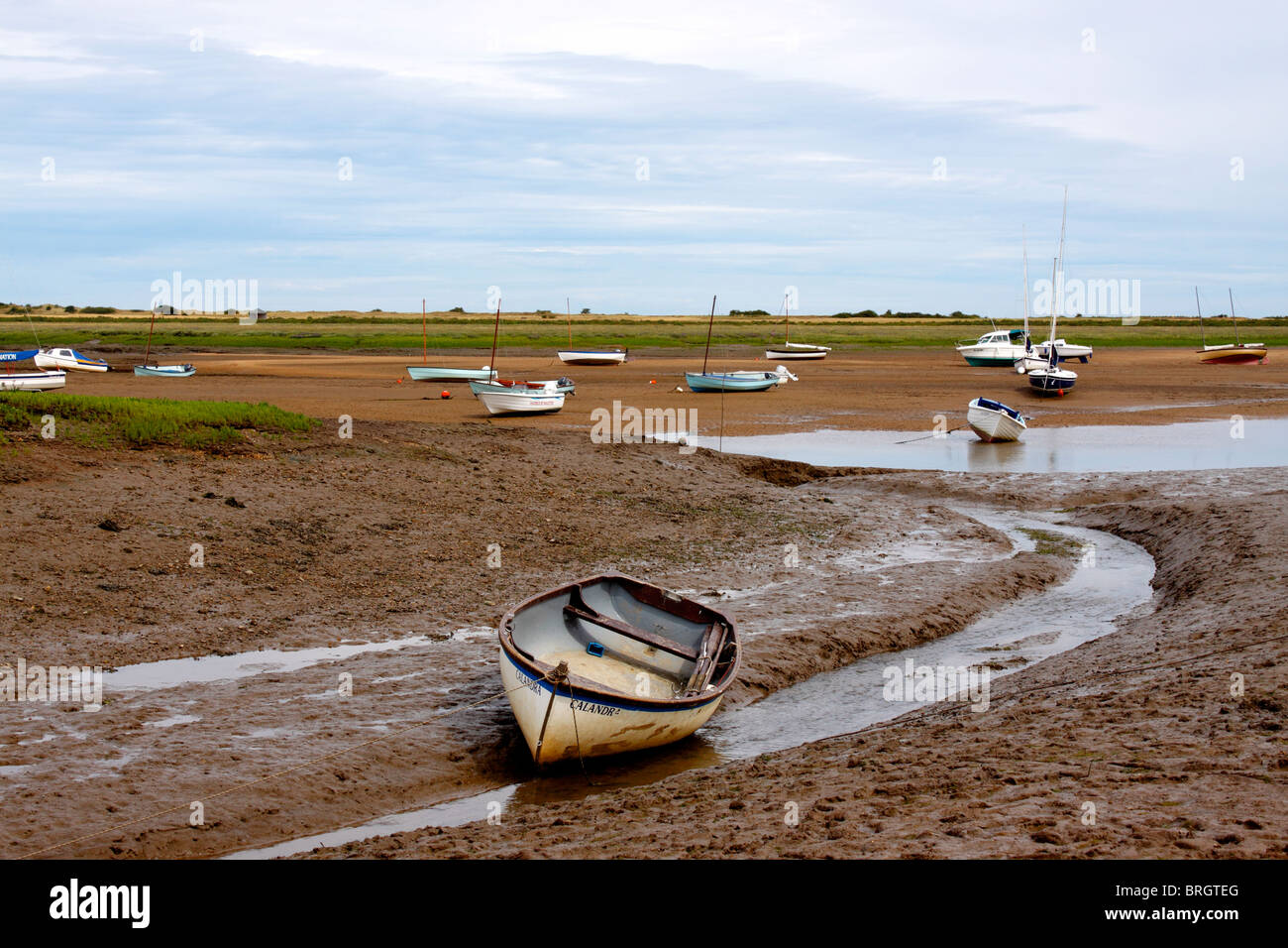 BRANCASTER STAITHE CREEK AND BACKWATER. NORTH NORFOLK UK Stock Photo ...