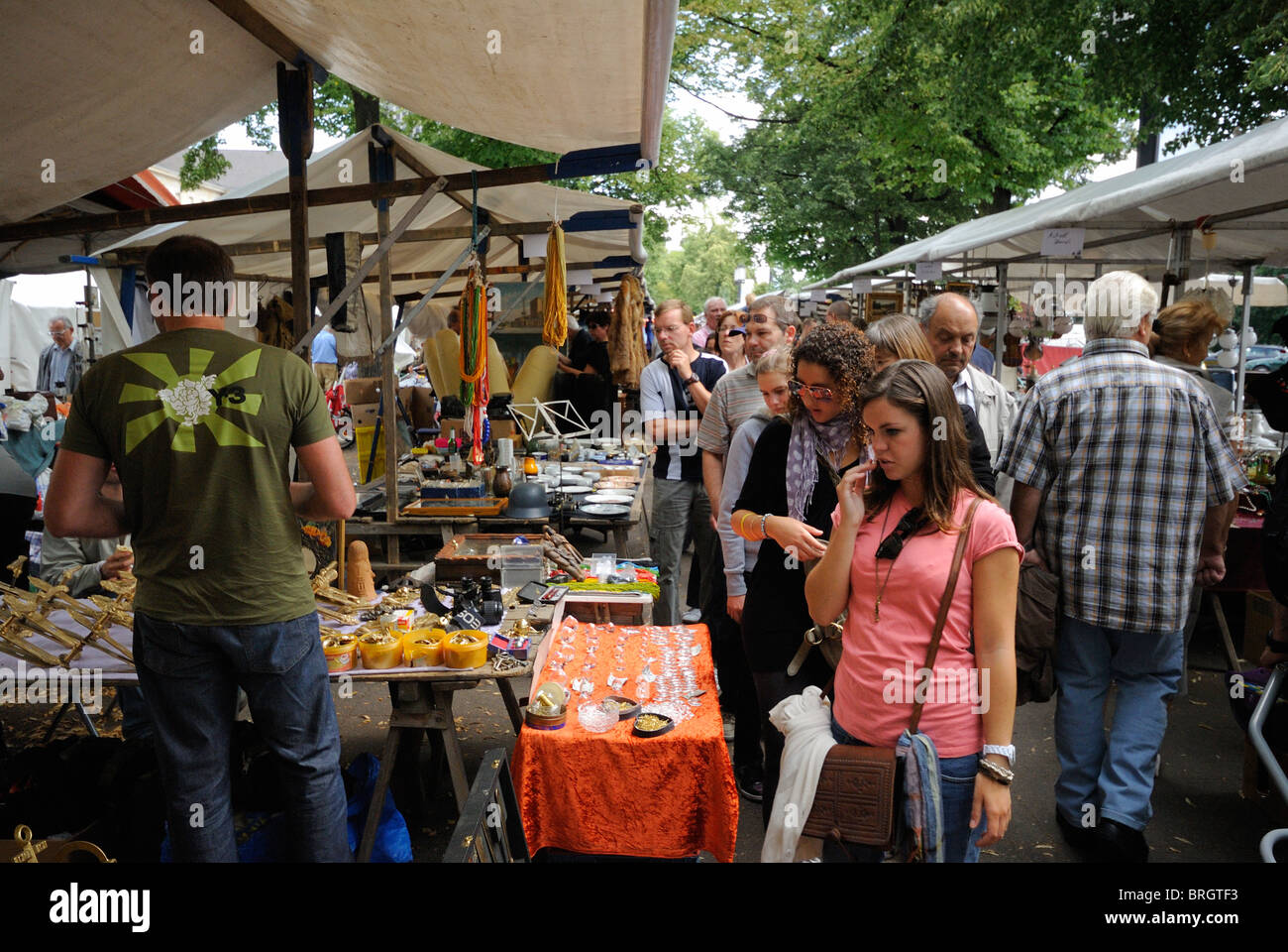 Flea market, Strasse des 17. Juni, 17th June Street, famous and ...