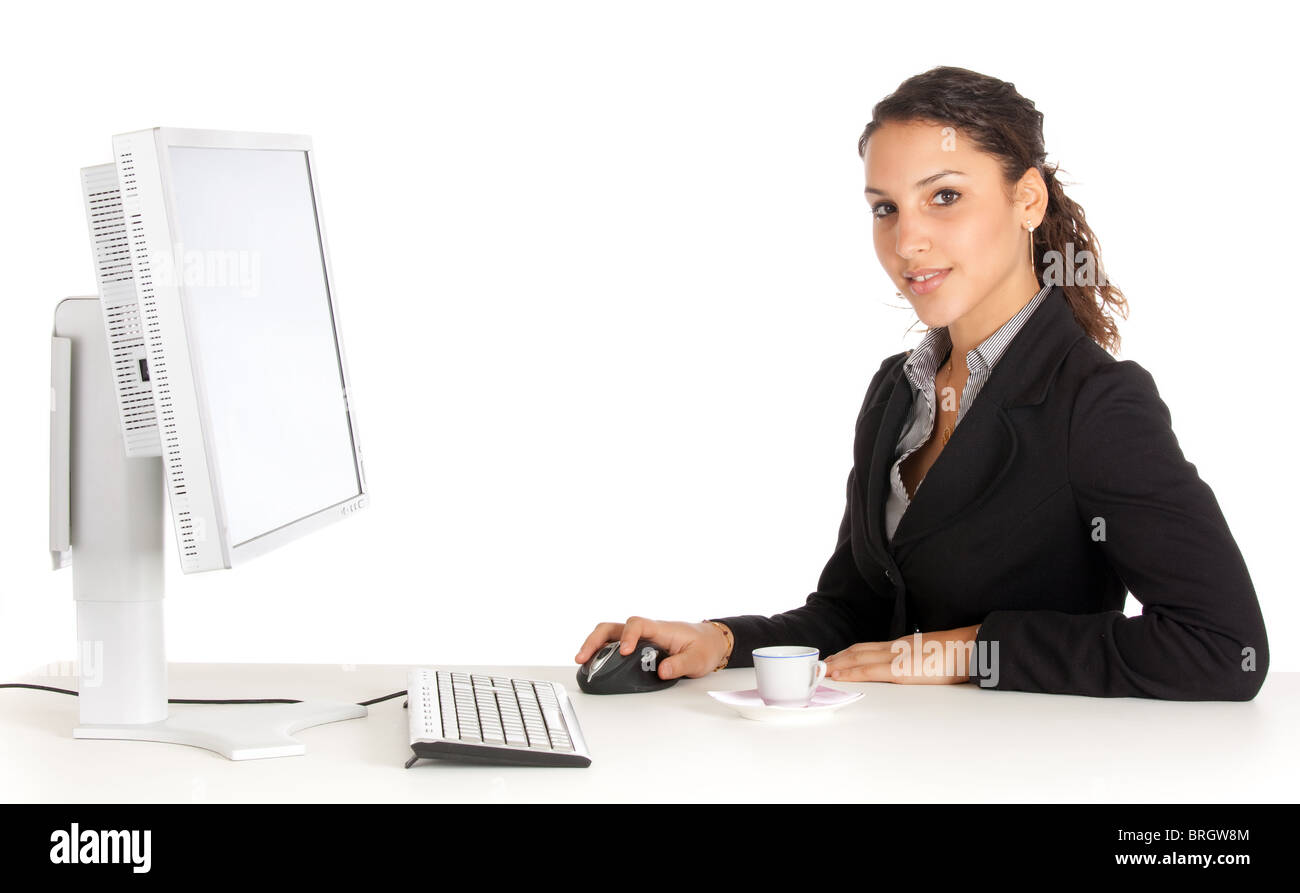 young attractive business woman working at office Stock Photo - Alamy young attractive business woman working at office Stock Photo - Alamy