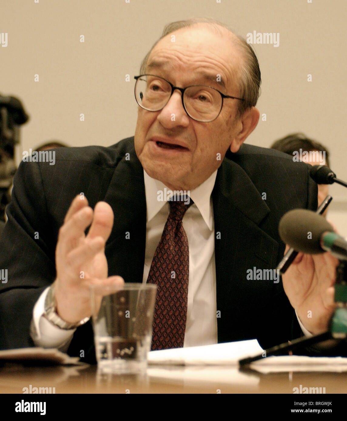 Alan Greenspan, Chairman of the U.S. Federal Reserve, appears before ...