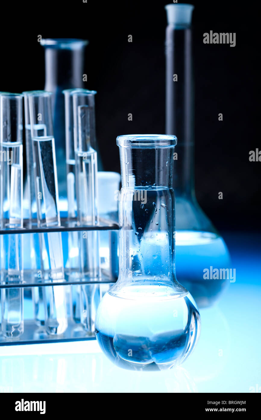 Chemical laboratory glassware equipment Stock Photo - Alamy