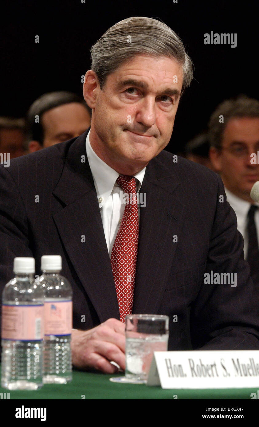 FBI Director Robert Mueller listens during Senate Judiciary Committee ...