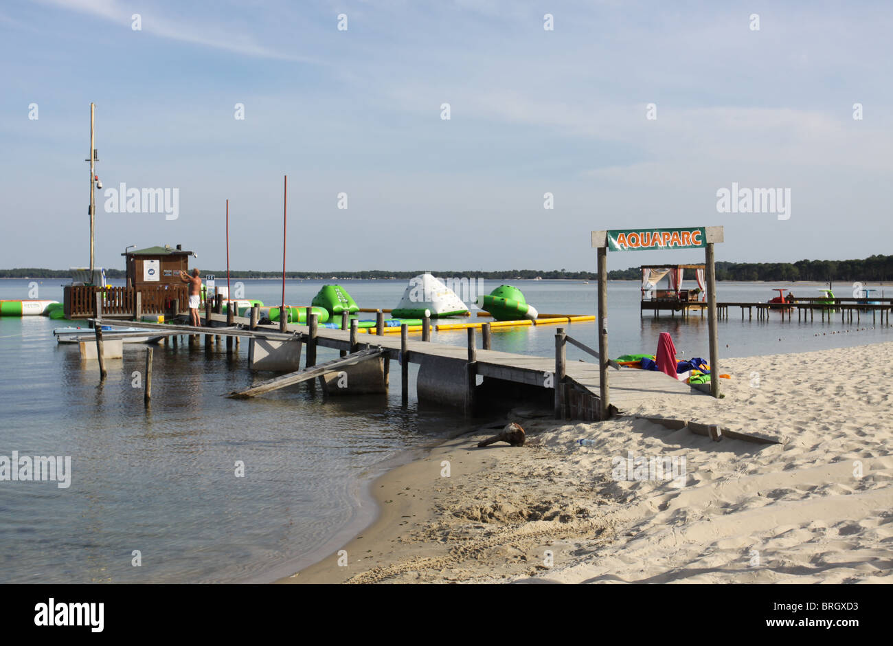 Entrance to Aquaparc at lac de Cazaux et de Sanguinet France September ...