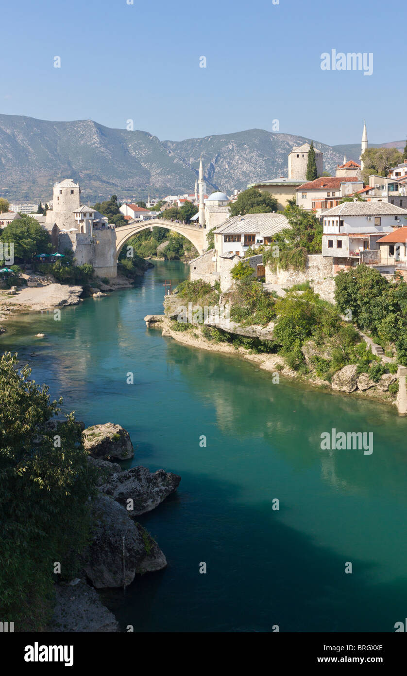 Stari Most, the Famous Old Bridge in Mostar, Bosnia and Herzegovina ...