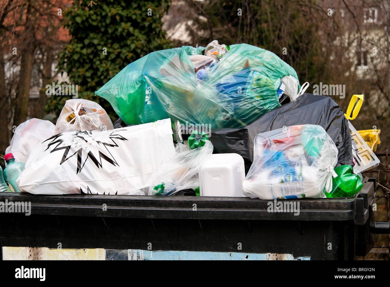 A garbage collection point for plastic waste Stock Photo - Alamy