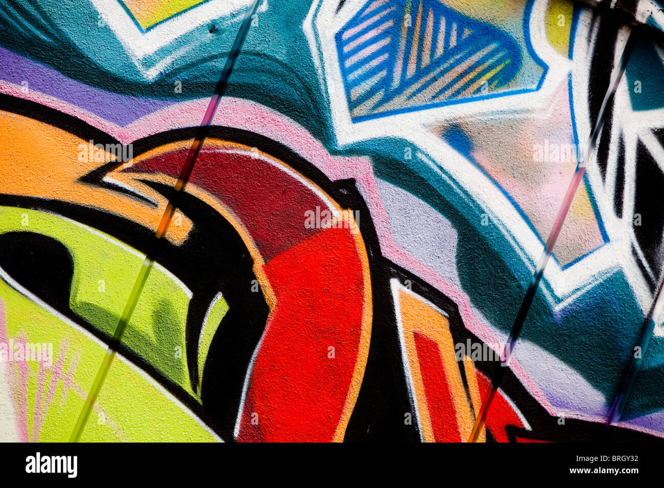 Details of urban graffiti in Los Angeles, California, United States of ...