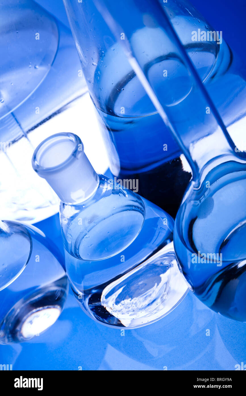 Chemical laboratory glassware equipment Stock Photo - Alamy