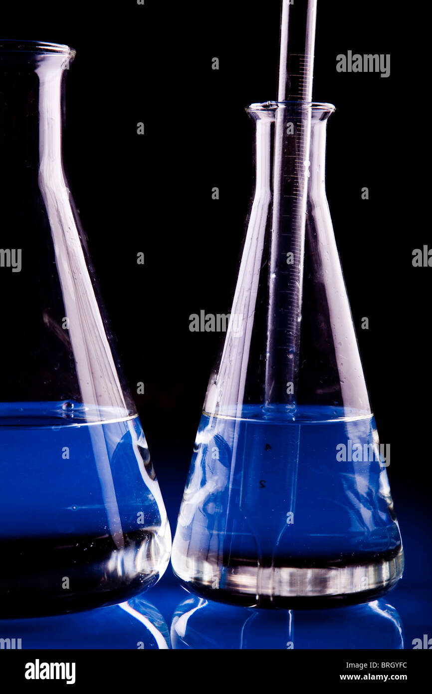 Chemical laboratory glassware equipment Stock Photo - Alamy