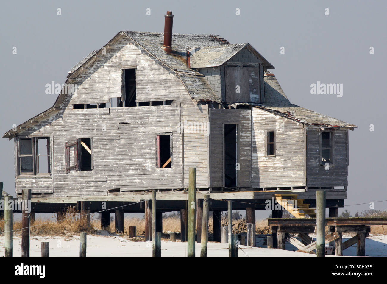 Ramshackle beach shack undergoing renovation hi-res stock photography ...