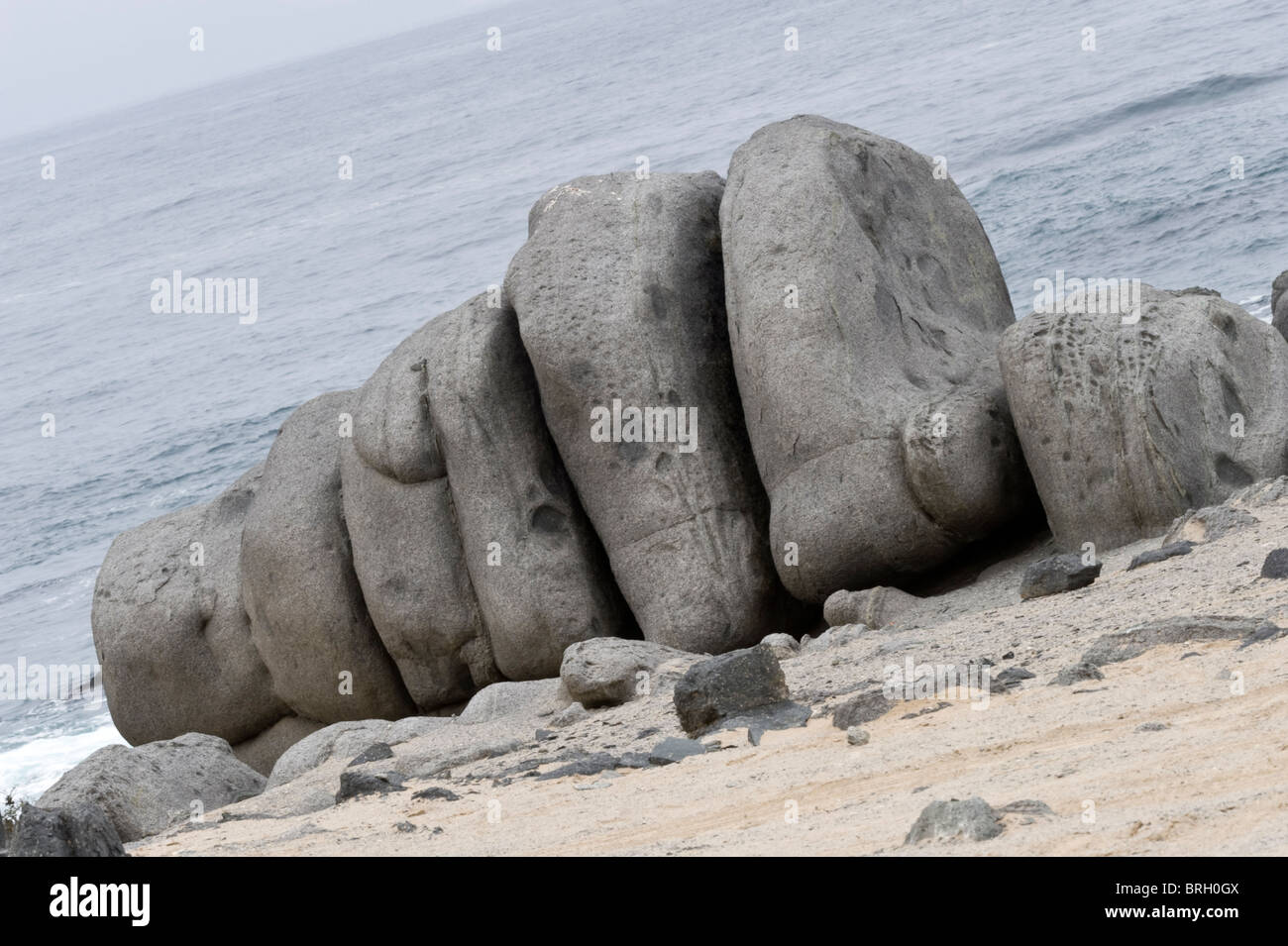 Granite Outcrop in Nature Sanctuary, 15km north of Caldera, Pacific ...