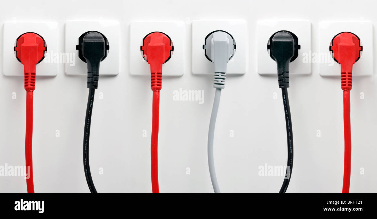 Electric plug and electrical wall socket Stock Photo - Alamy