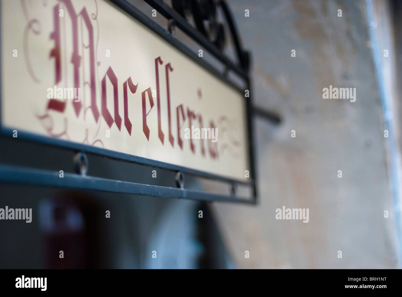 Old traditional butcher shop sign hi-res stock photography and images ...
