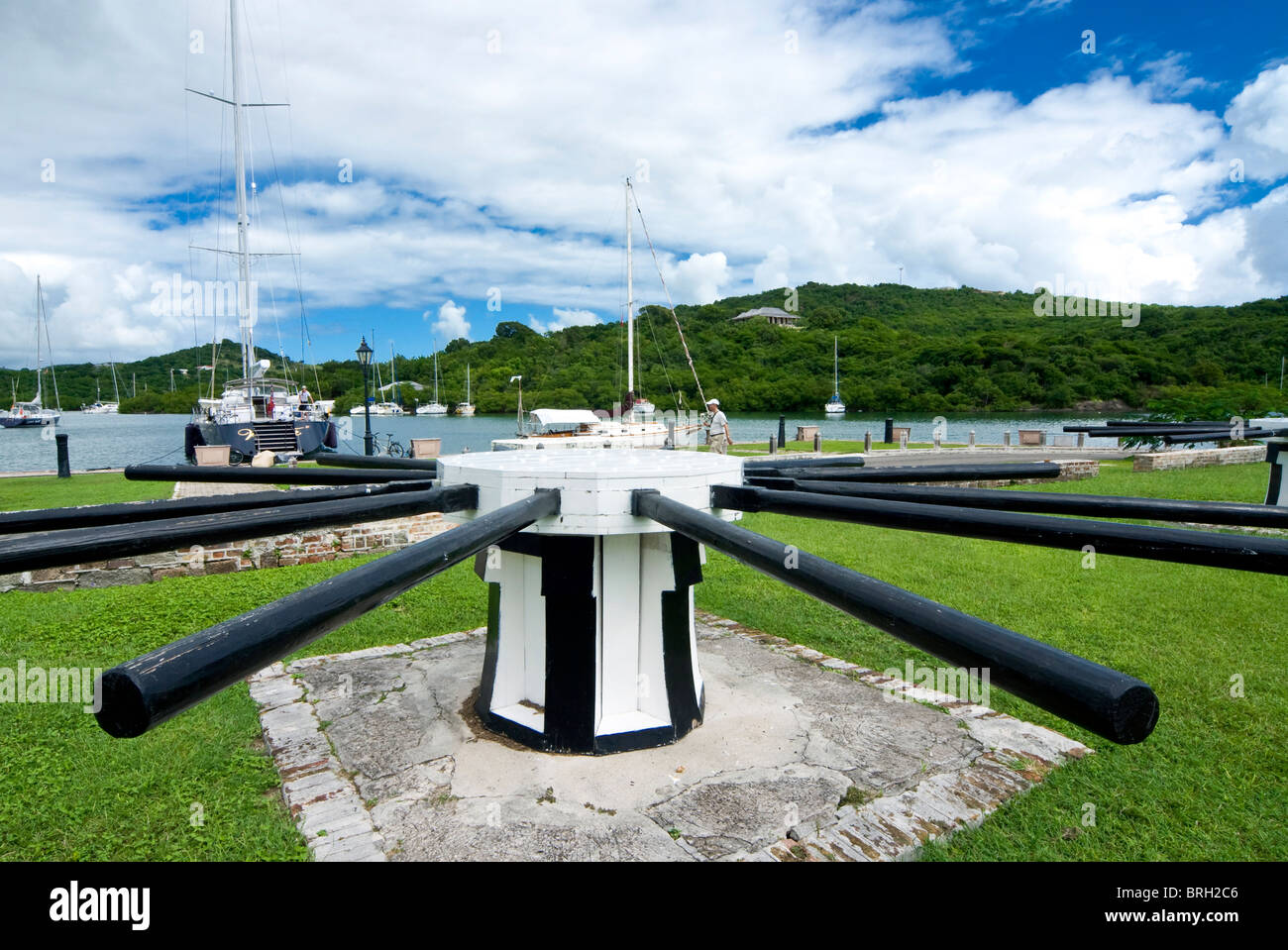 A Capstan, Nelson's Dockyard, Antigua, West Indies, Caribbean, Central ...