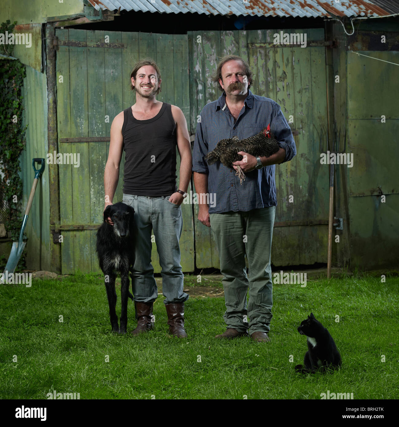 self-sufficient farmers- father and son team Dick and James Strawbridge ...