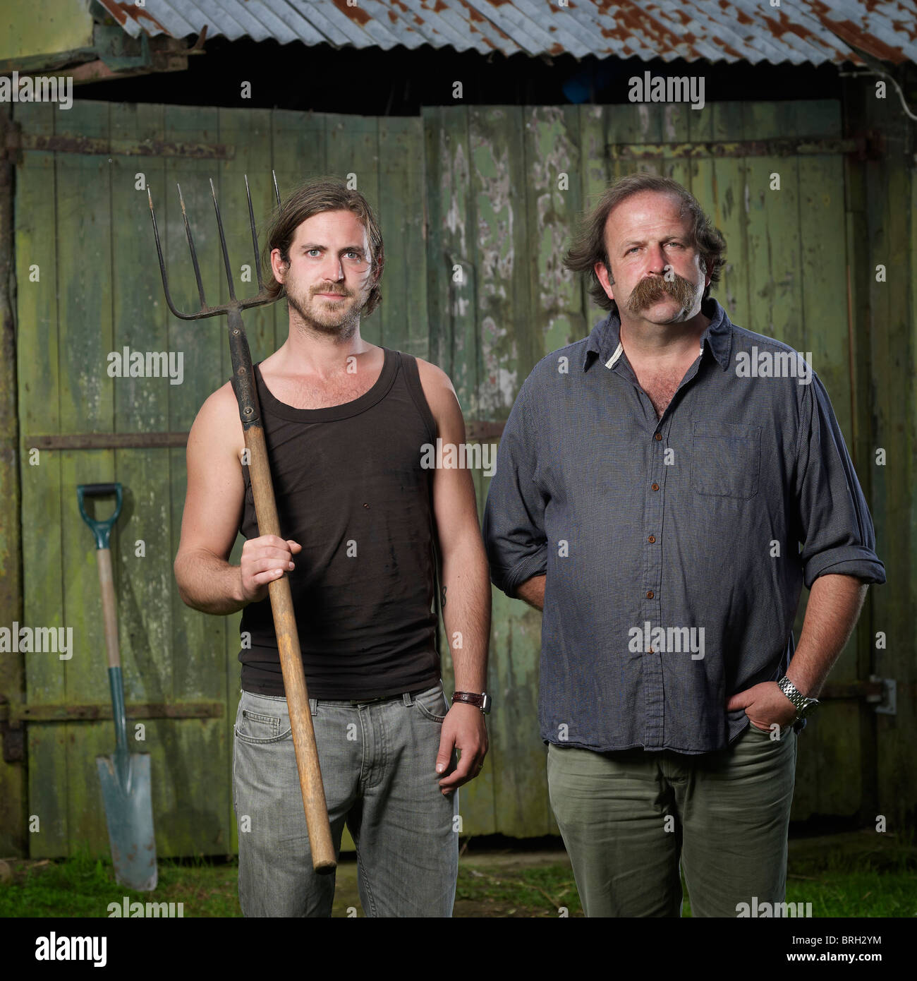 self-sufficient farmers- father and son team Dick and James Strawbridge ...