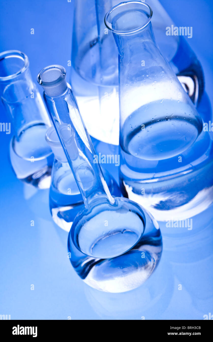 Chemical laboratory glassware equipment Stock Photo - Alamy