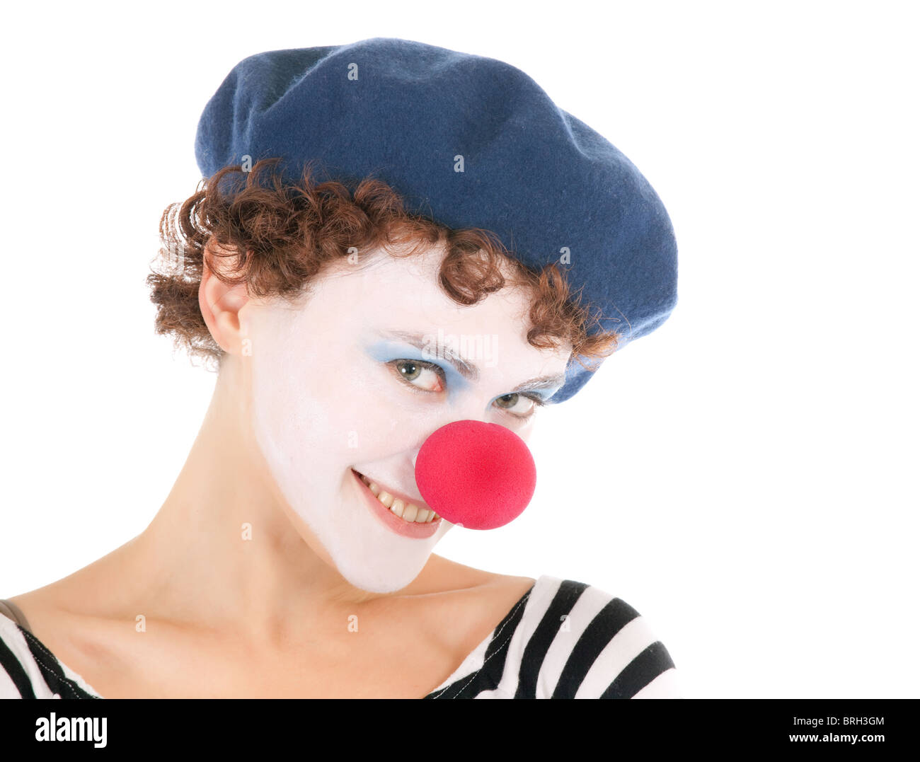 portrait of pretty clown woman smiling at the camera Stock Photo - Alamy