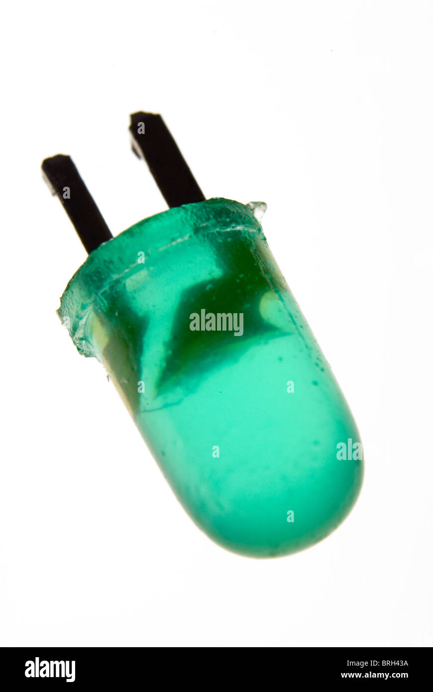 Green LED isolated on white Stock Photo - Alamy
