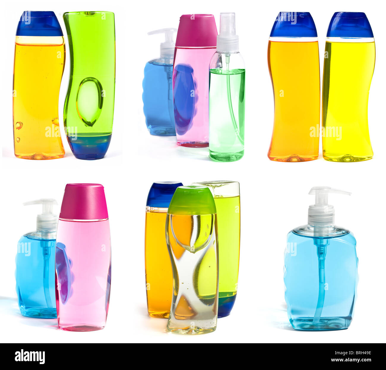 Liquid Soap Bottles And Shower Gel Isolated On White Background Stock ...