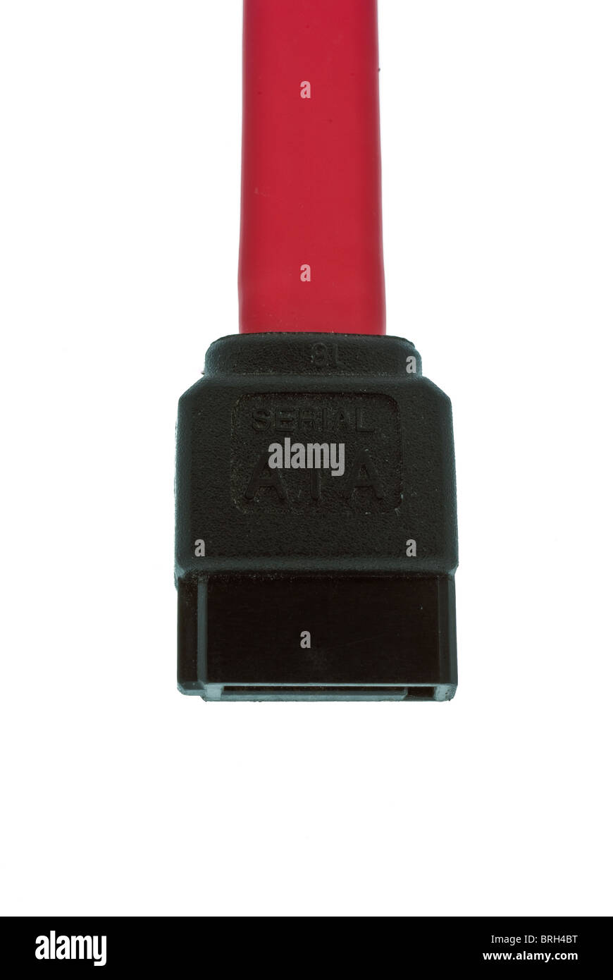 SATA connector and red cable isolated on white Stock Photo - Alamy