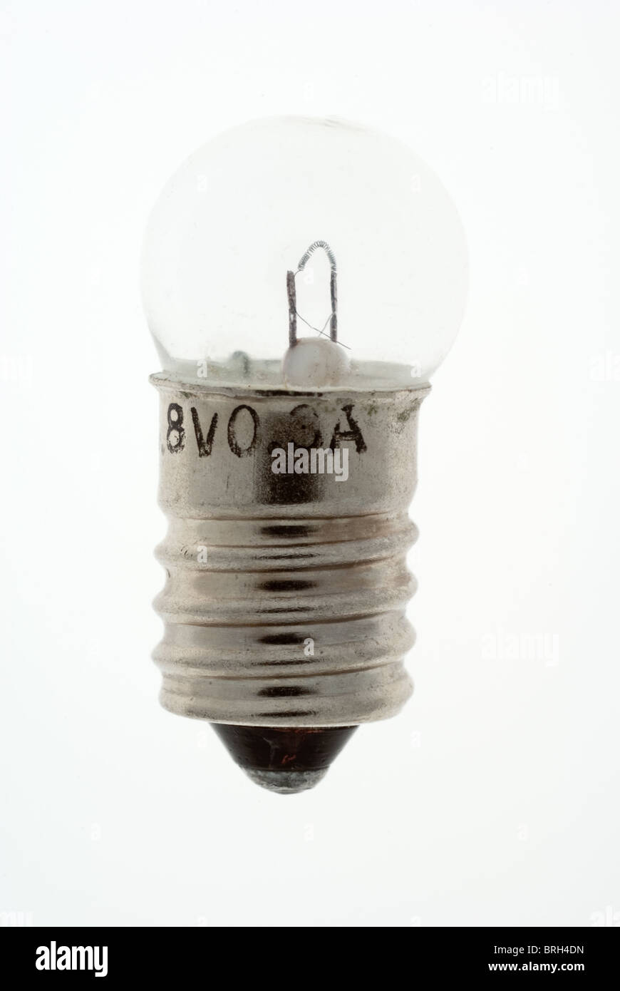 small flashlight bulb isolated on white Stock Photo - Alamy