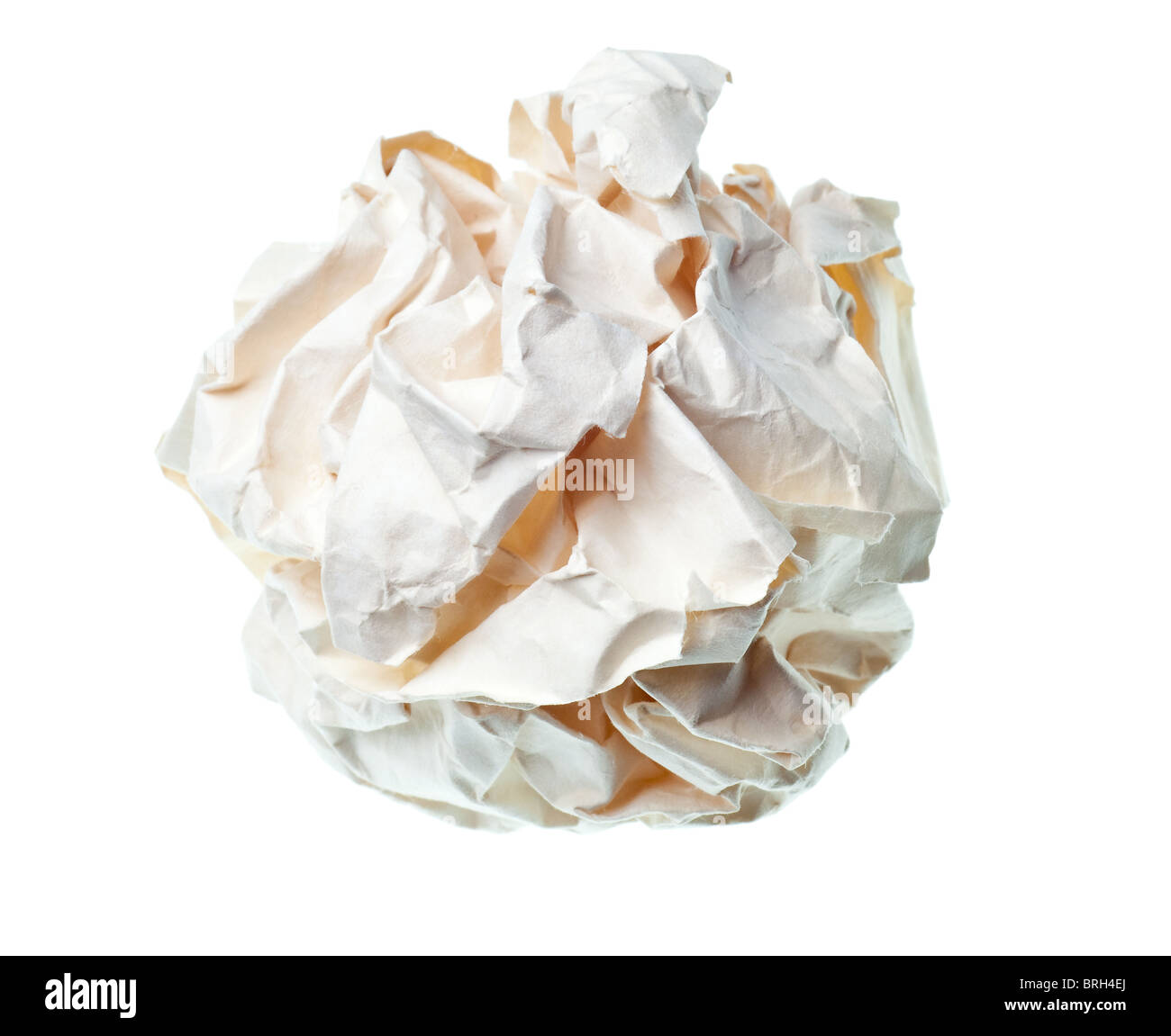 crumpled paper ball isolated on a white background Stock Photo - Alamy