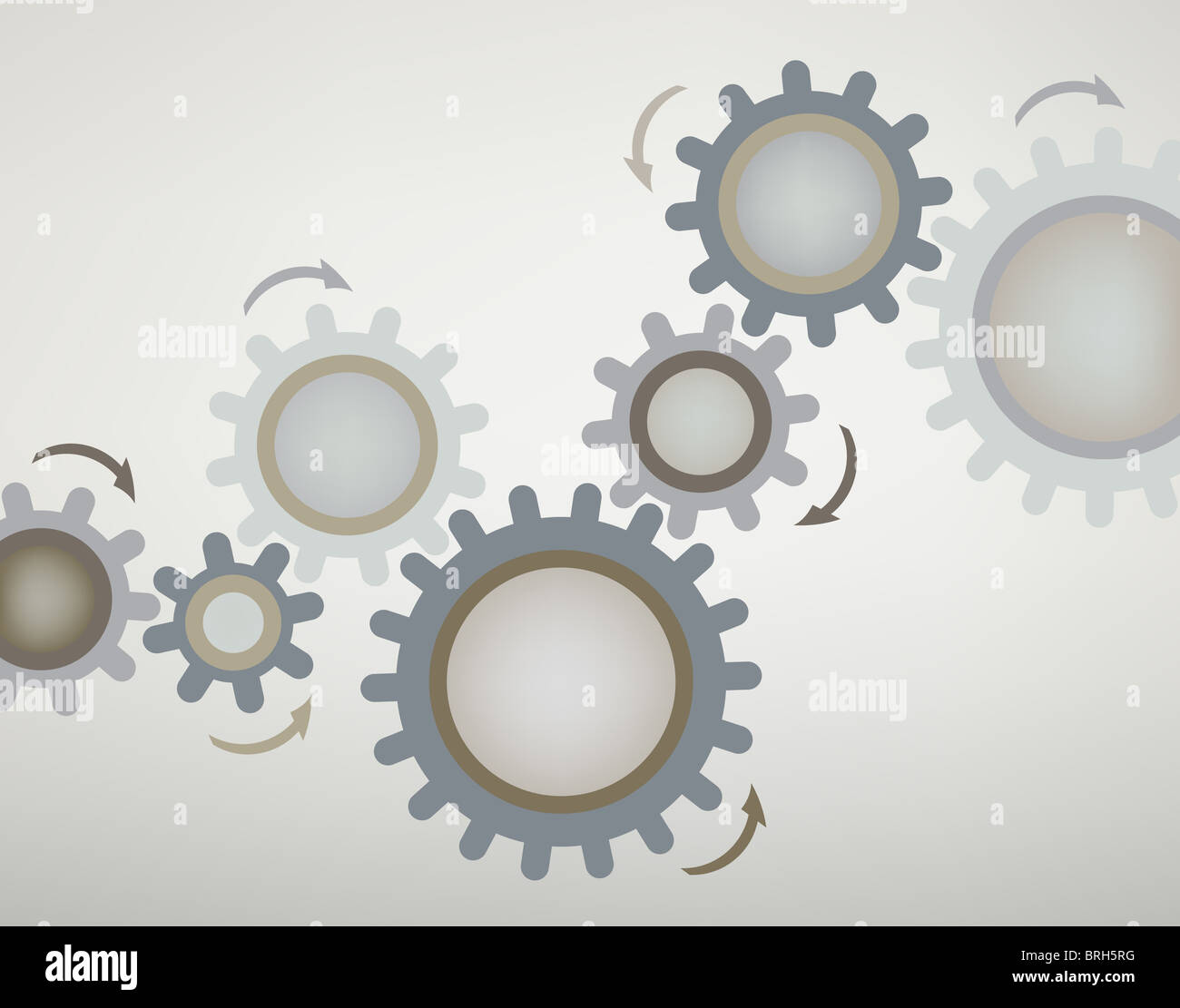 Abstract illustrated design of cog wheels Stock Photo - Alamy
