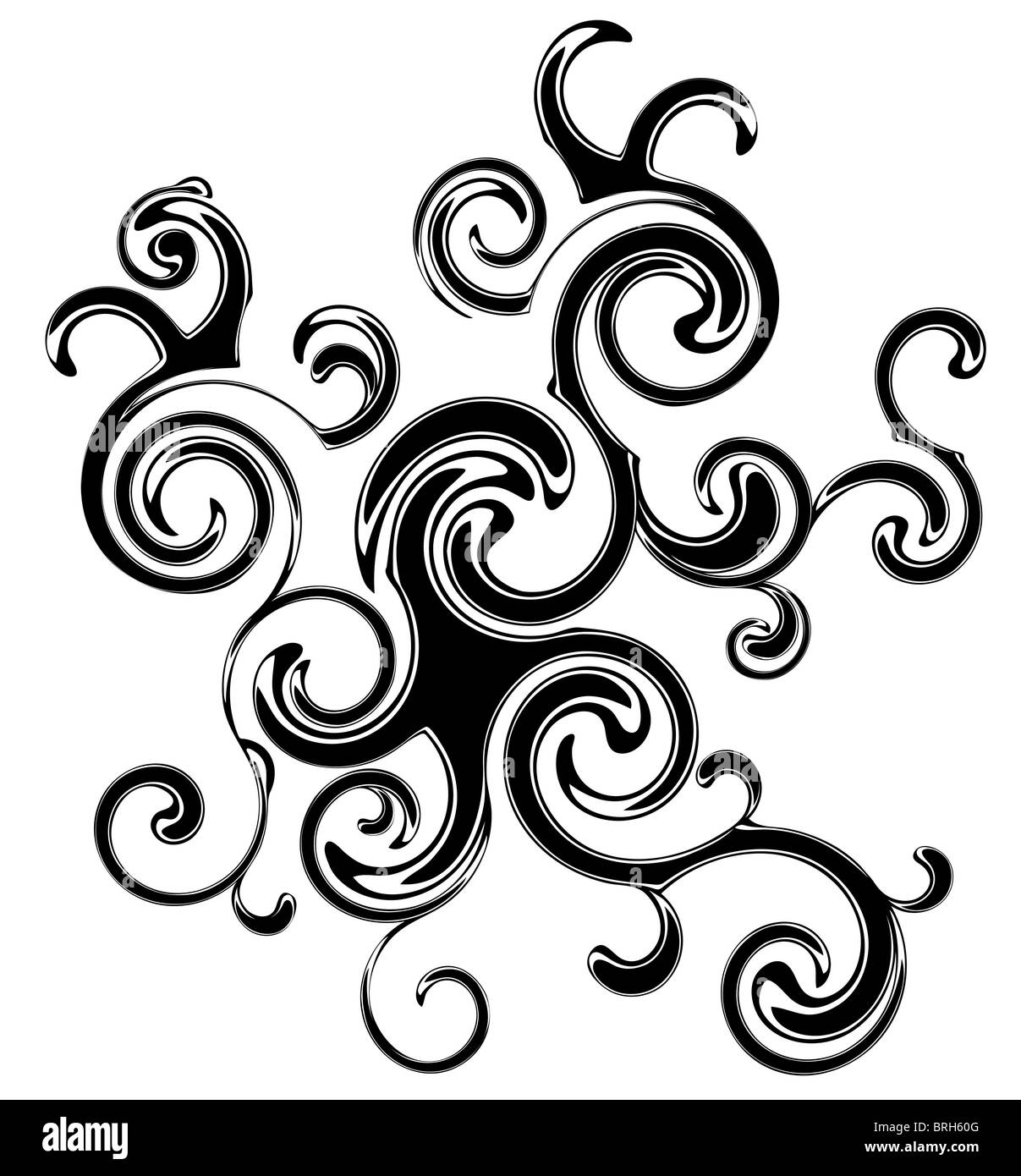 Illustration of a curly design element Stock Photo - Alamy