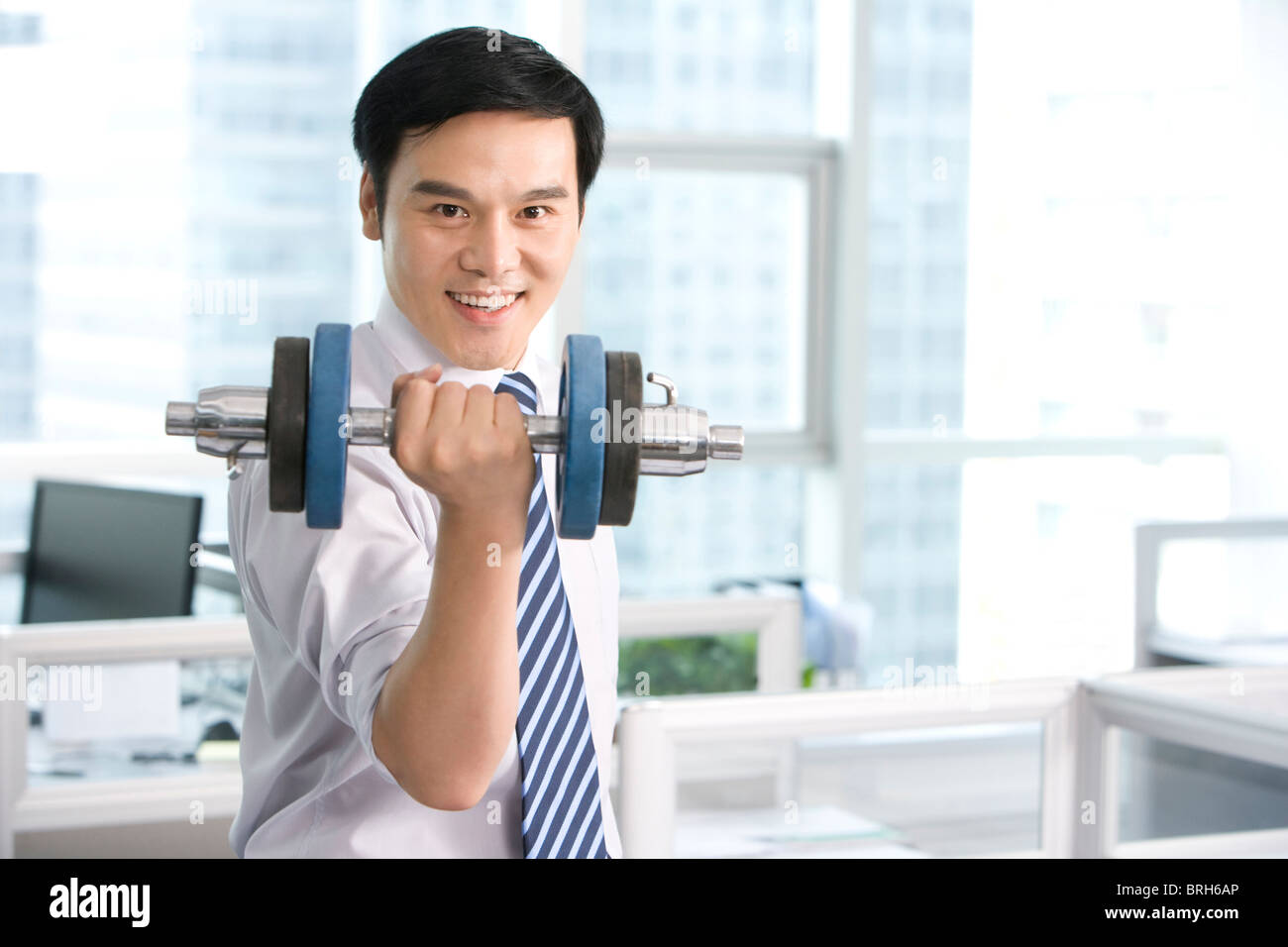 Working out in the office Stock Photo - Alamy