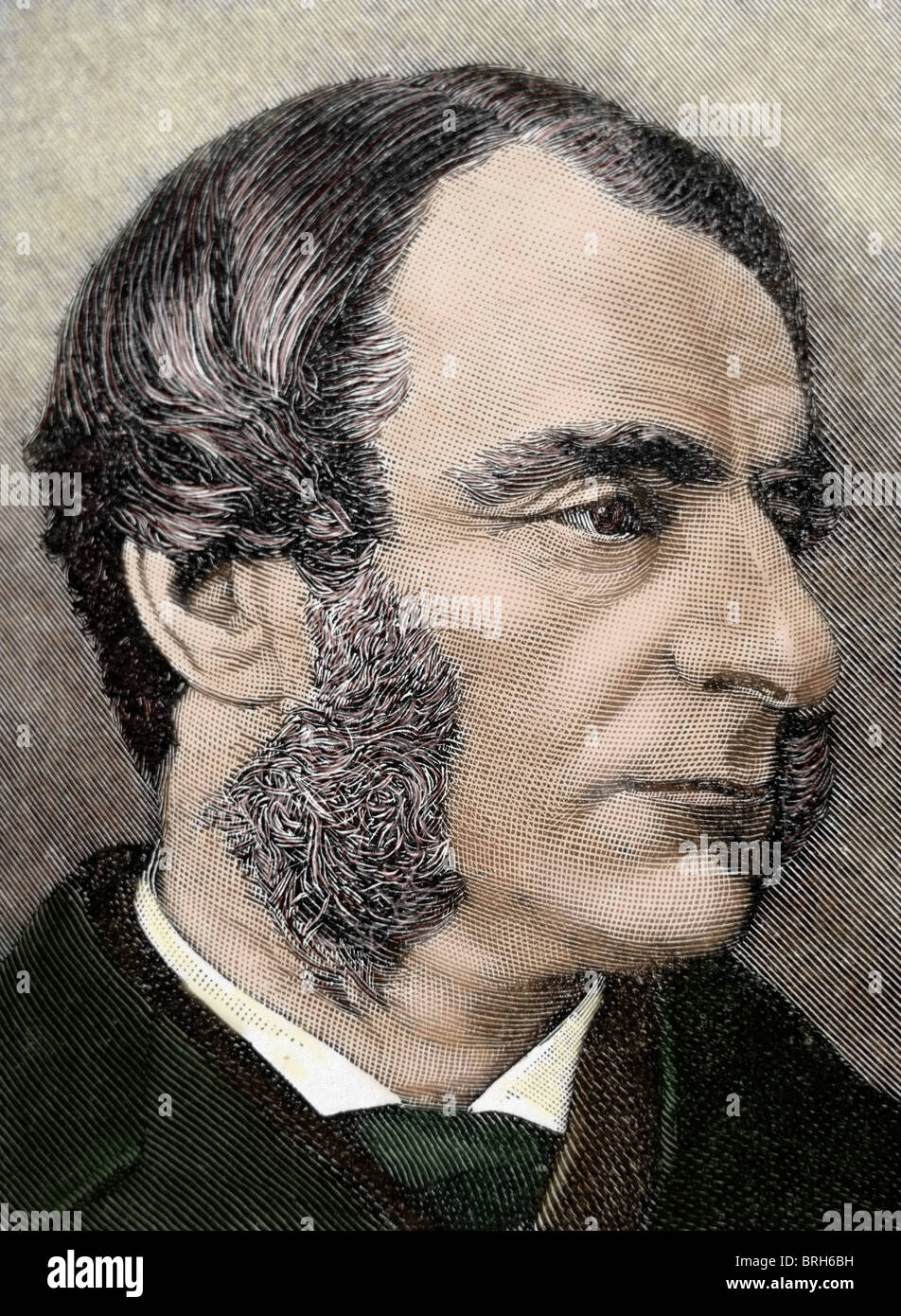 Kingsley, Charles (1819-1875). British writer and historian. Colored ...
