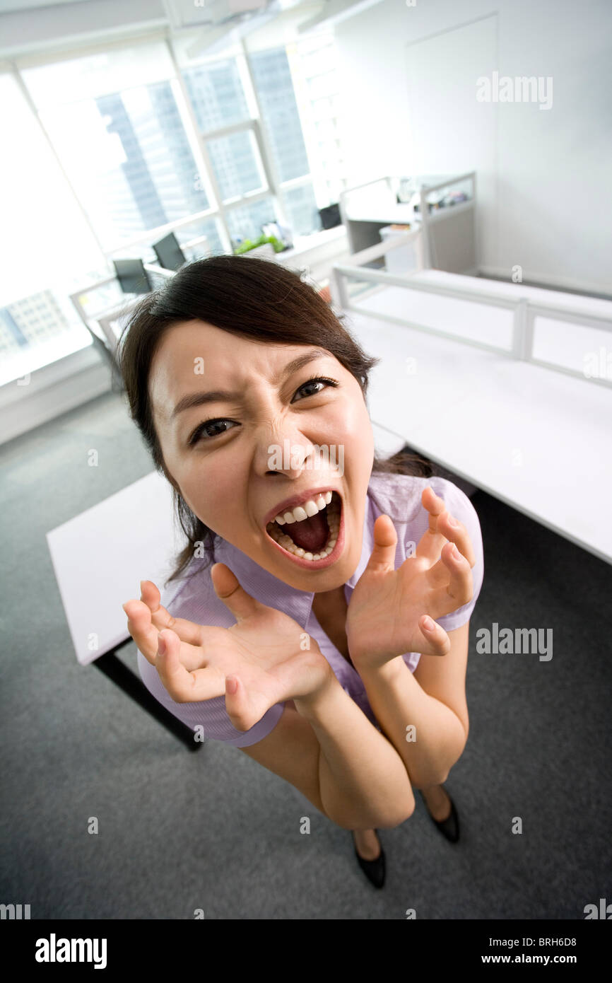 Frustrated office worker Stock Photo - Alamy