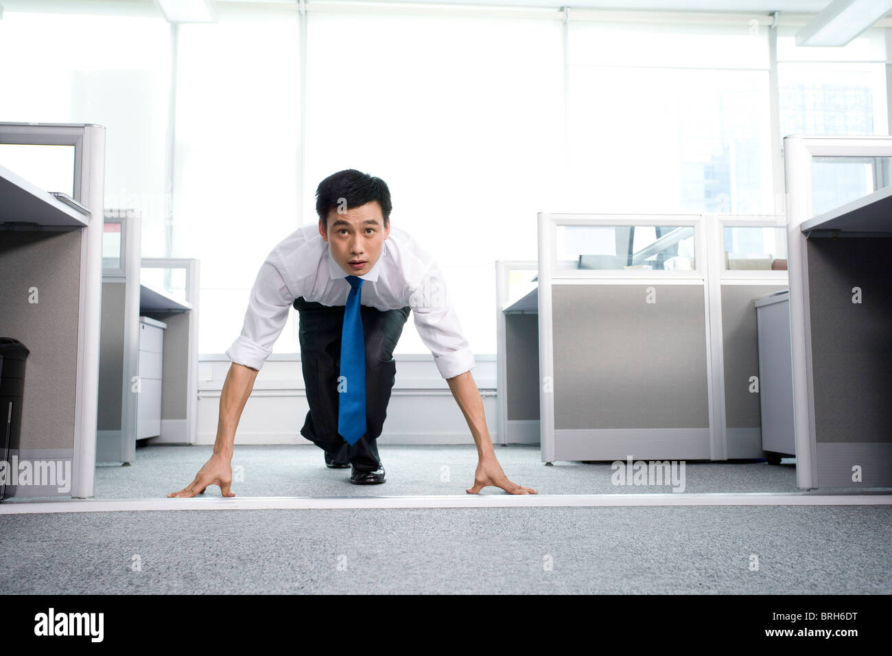 Ready to run in the office Stock Photo - Alamy