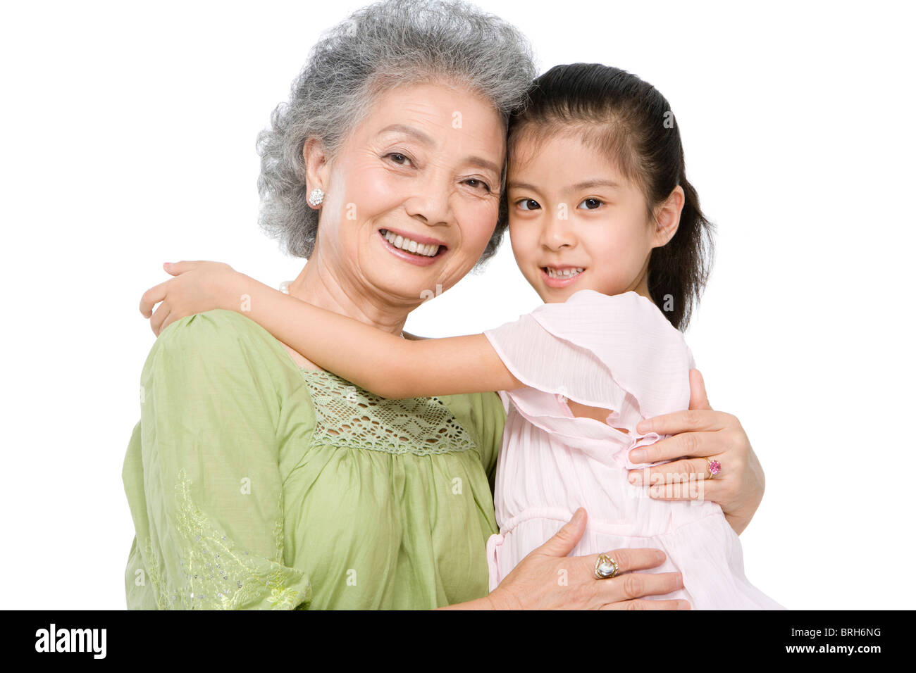 Portrait of grandmother and granddaughter Stock Photo - Alamy