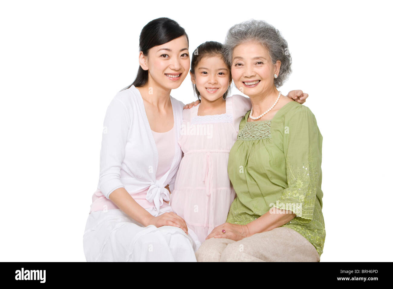 Portrait of three generations of ladies Stock Photo - Alamy