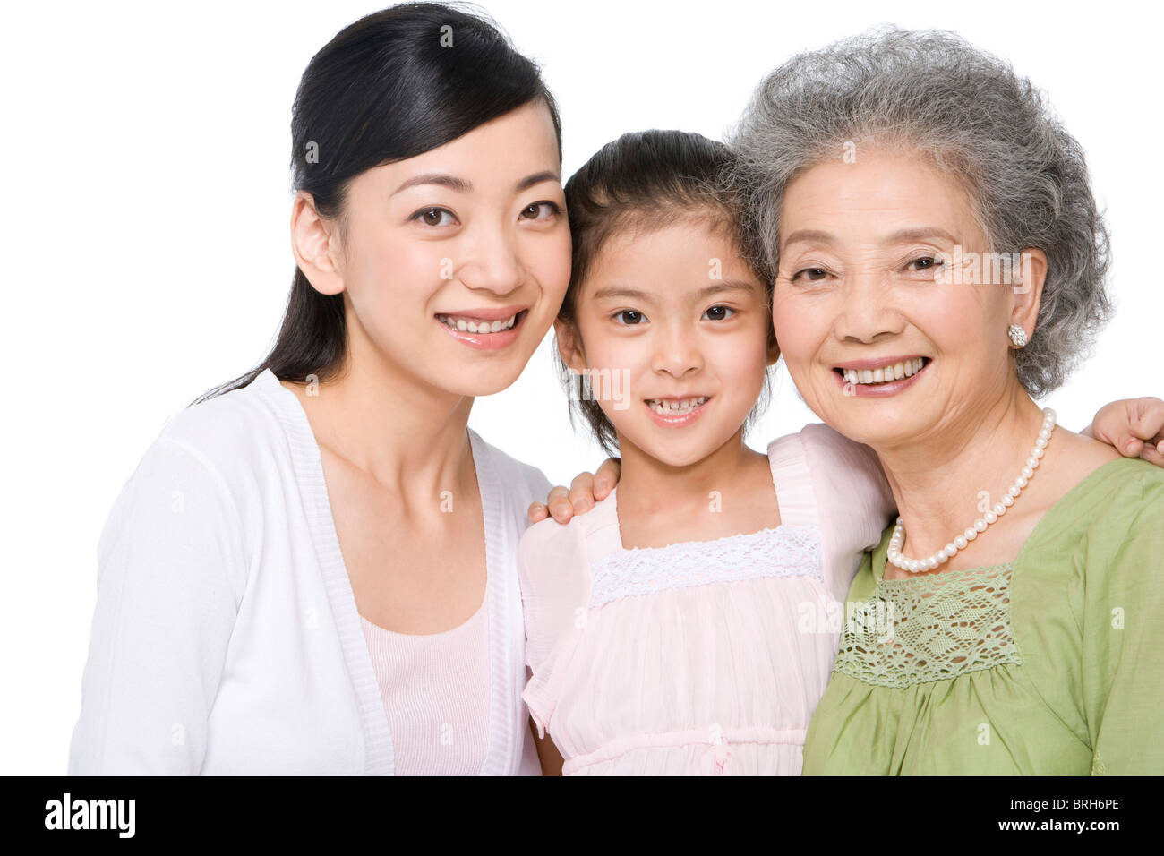 Portrait of three generations of ladies Stock Photo - Alamy