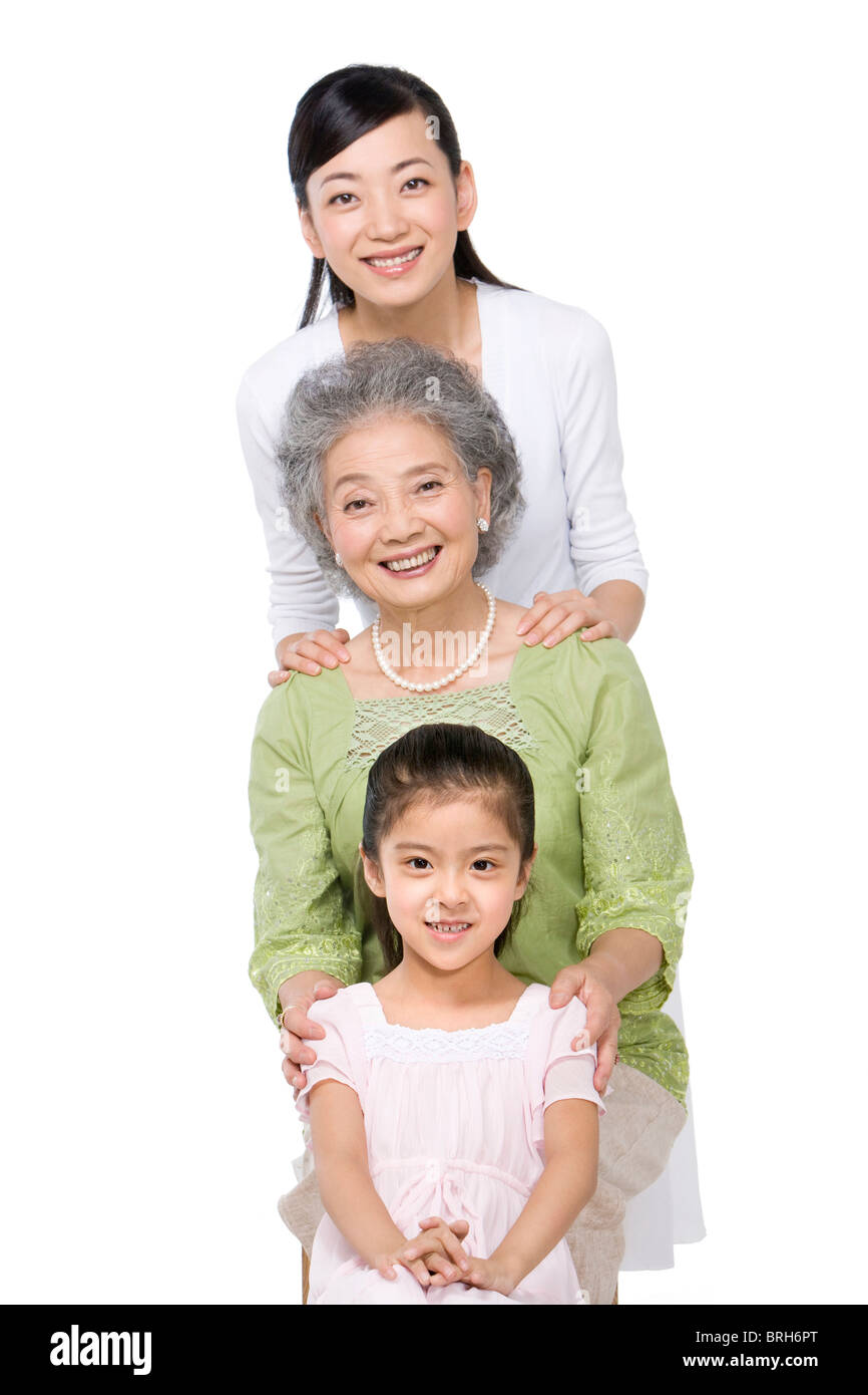 Portrait of three generations of ladies Stock Photo - Alamy