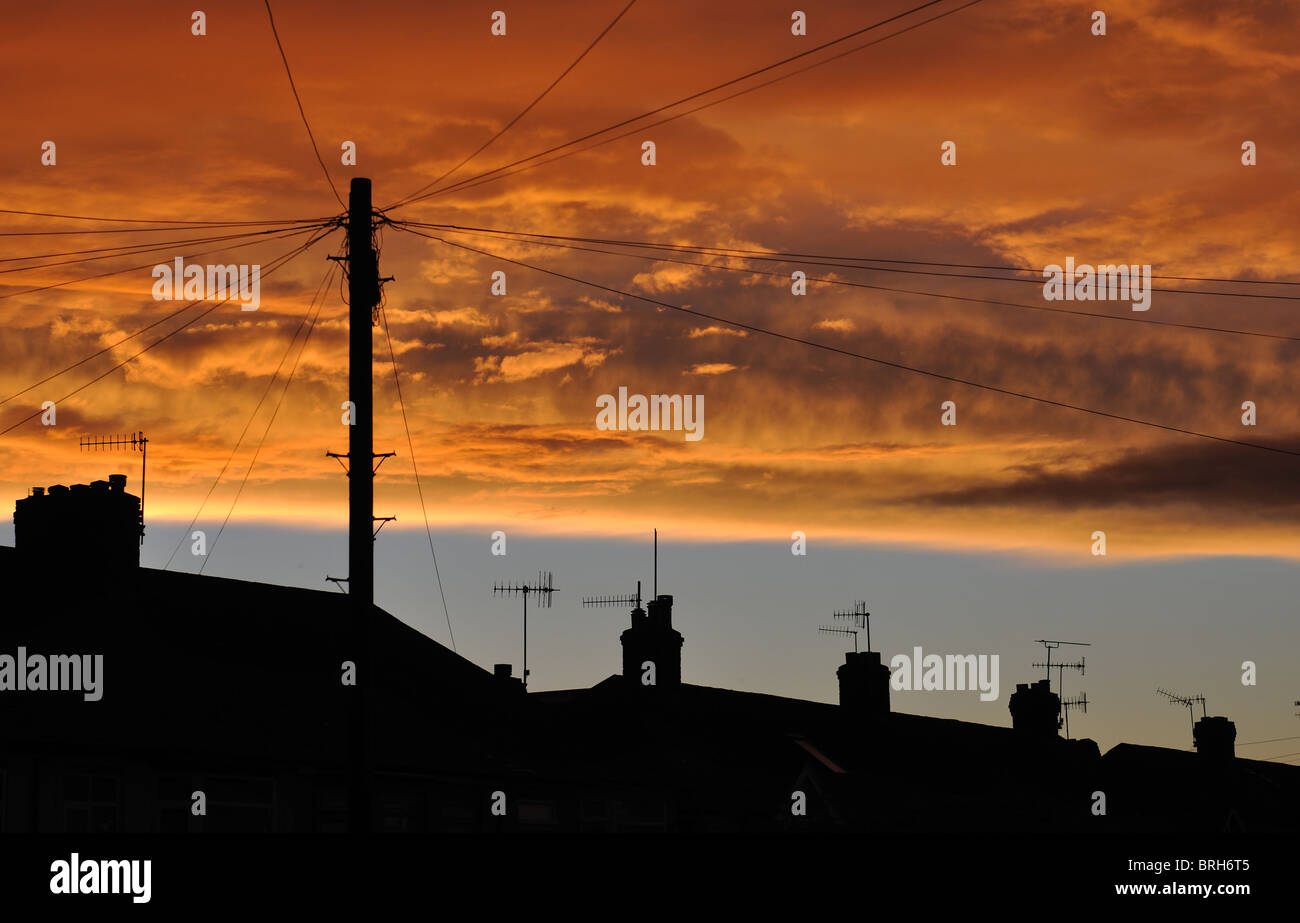 Row of houses with red roofs hi-res stock photography and images - Alamy