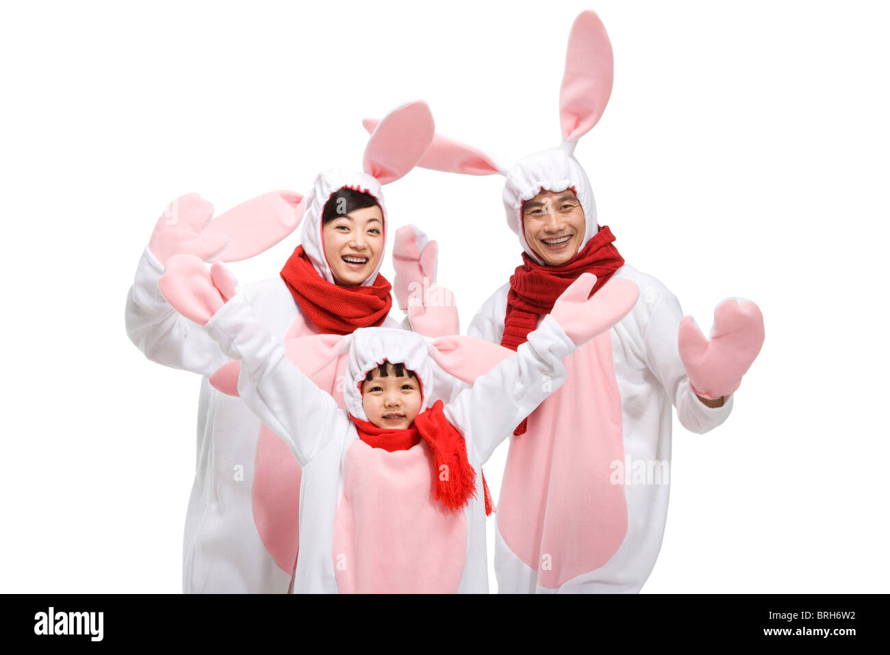 Family celebrating the Year of the Rabbit Stock Photo - Alamy