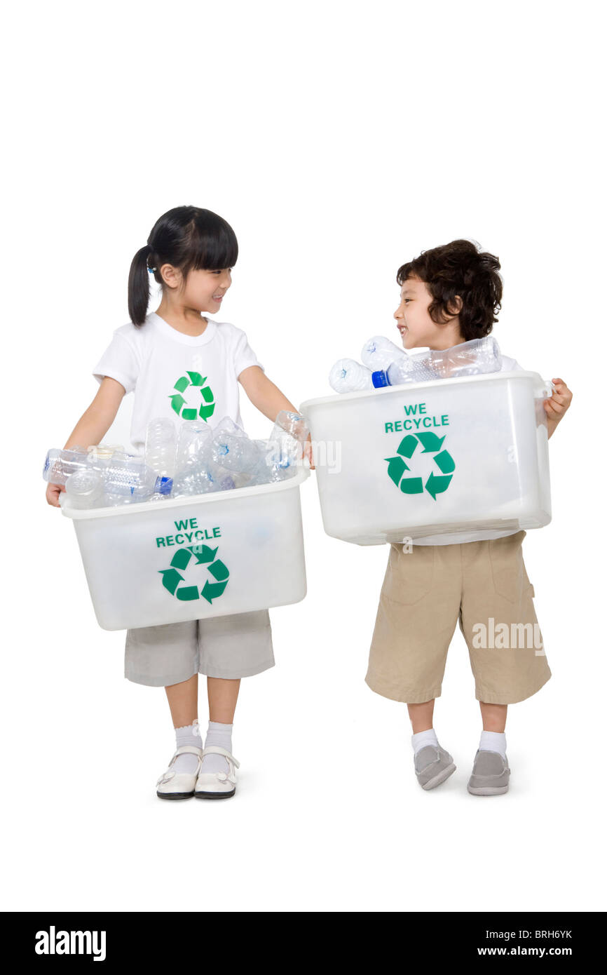 Portrait of eco-friendly kids Stock Photo - Alamy