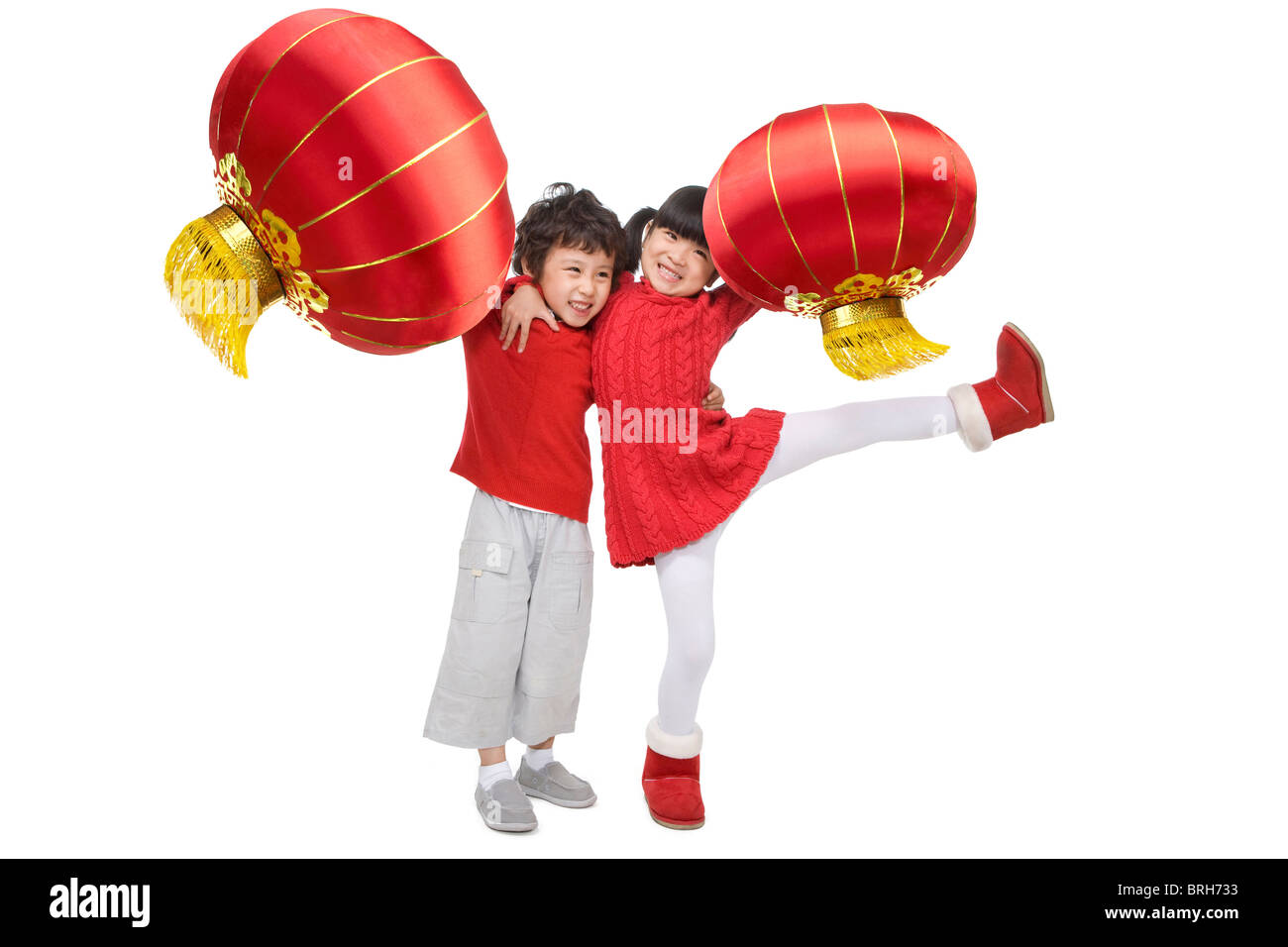 Kids celebrating Chinese New Years Stock Photo - Alamy