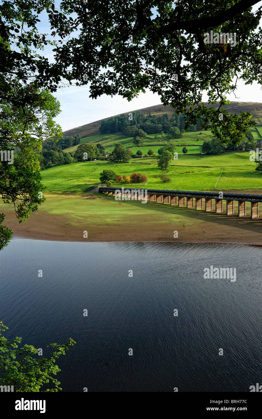 ladybower dam water viaduct derbyshire england uk Stock Photo - Alamy