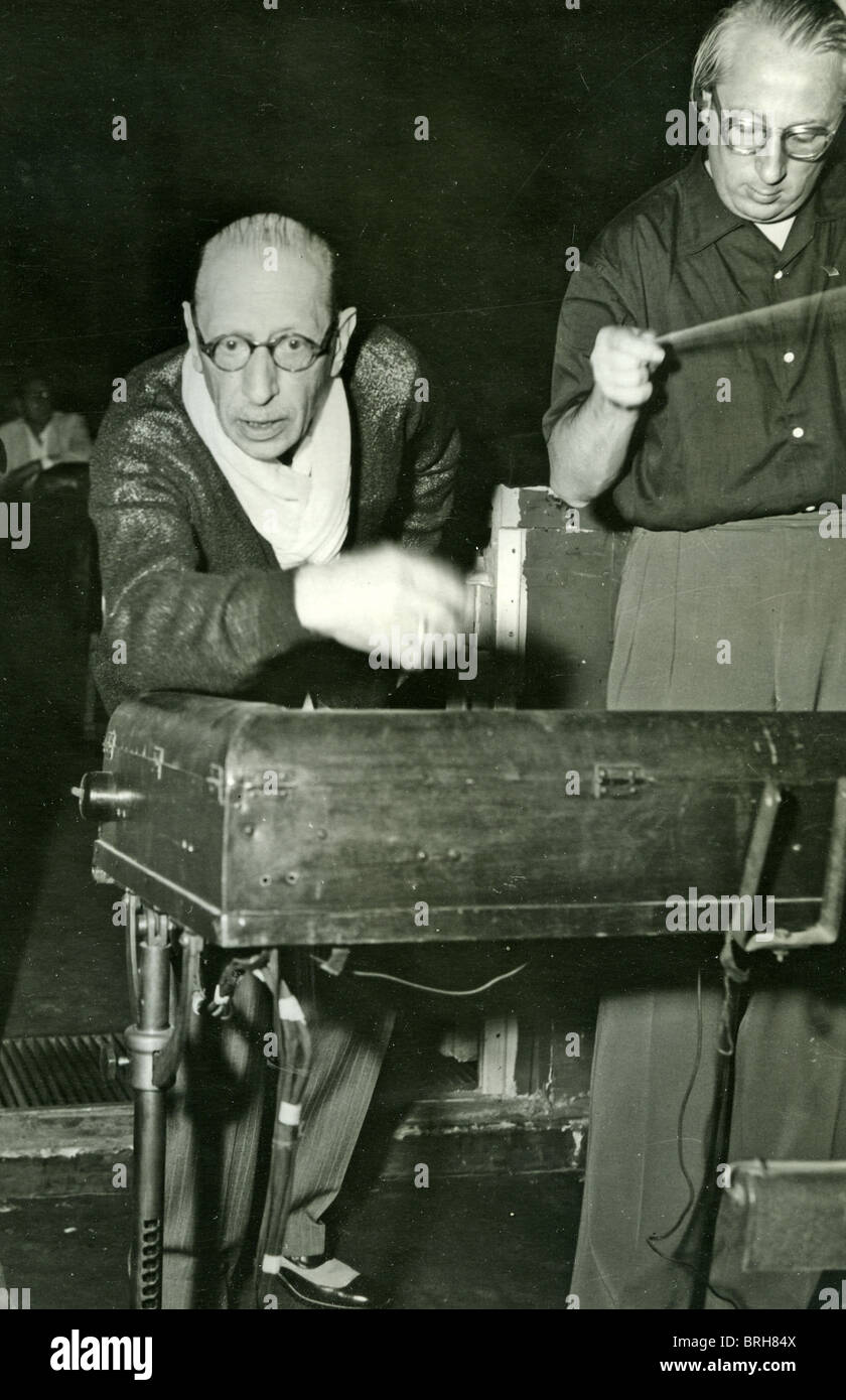 IGOR STRAVINSKY (1882-1971) rehearseshis opera The Rake's Progress at ...