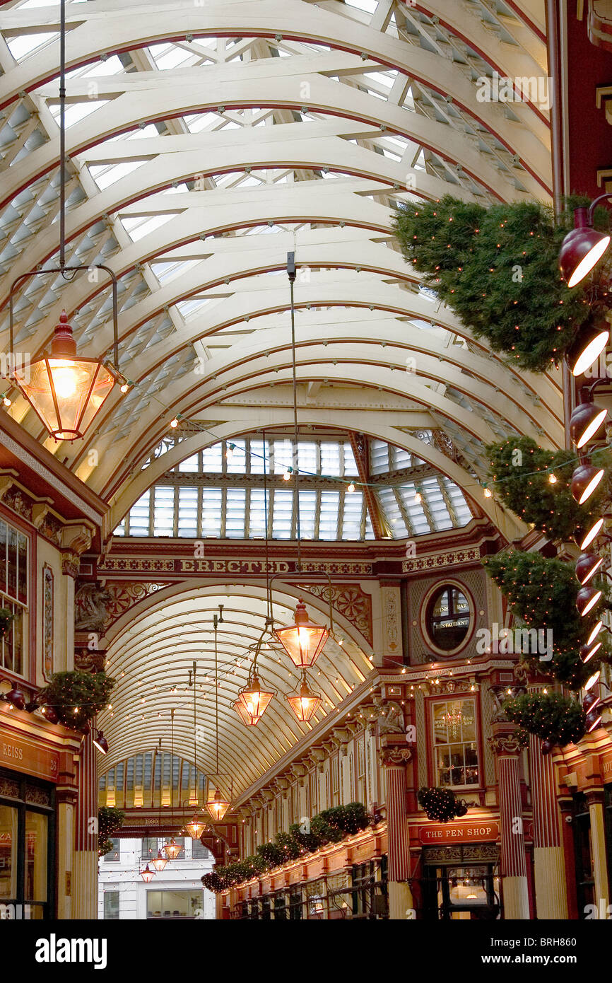 Interior of Leadenhall Market, London Stock Photo - Alamy