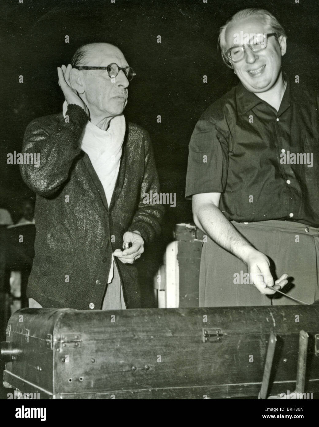 IGOR STRAVINSKY (1882-1971) rehearseshis opera The Rake's Progress at ...